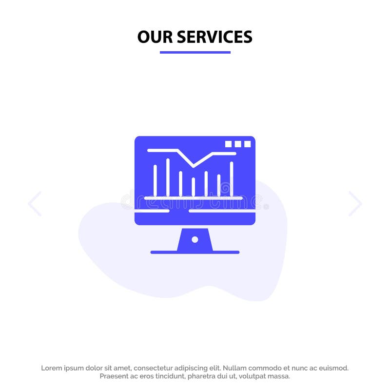 Our Services Computer, Static, Graph, Monitor Solid Glyph Icon Web Card ...