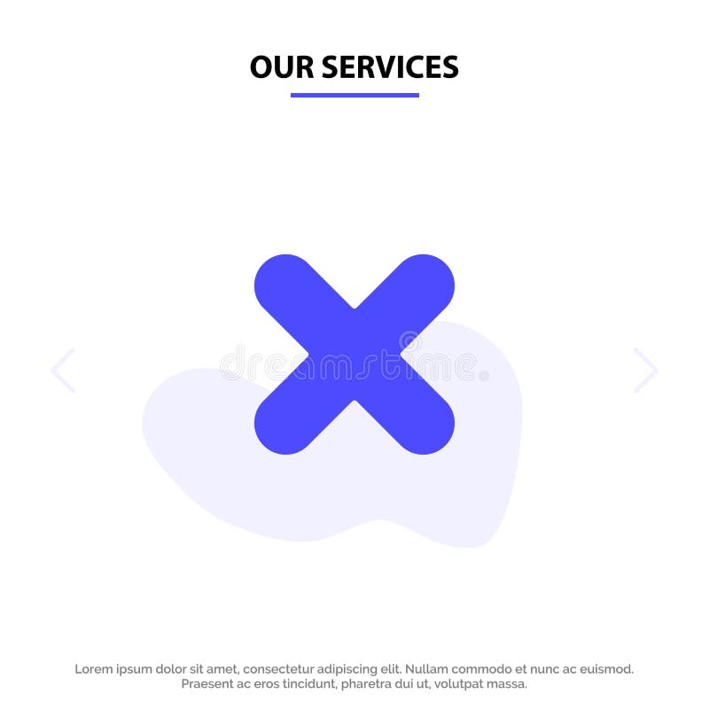 Our Services Delete, Cancel, Close, Cross Solid Glyph Icon Web Card ... Our Services Delete, Cancel, Close, Cross Solid Glyph Icon Web Card ...