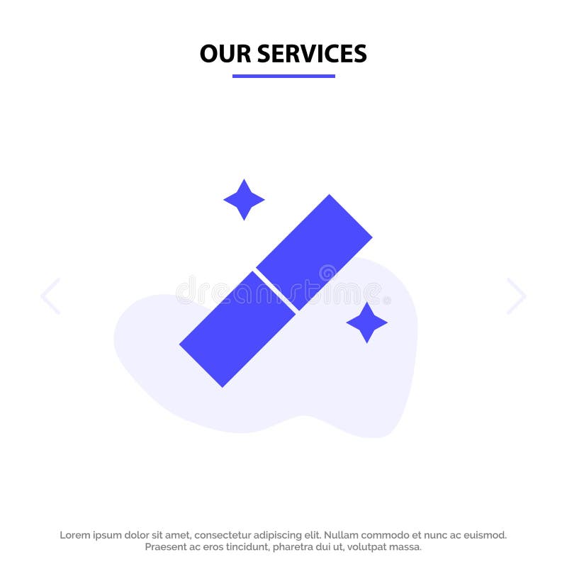 Our Services Design, Graphic, Tool Solid Glyph Icon Web Card Template ...