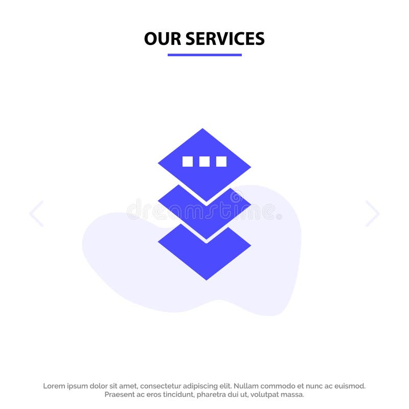 Our Services Design, Plane, Square Solid Glyph Icon Web Card Template ...