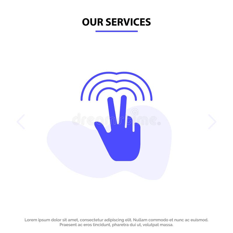 Our Services Double, Gestures, Hand, Tab Solid Glyph Icon Web Card ...