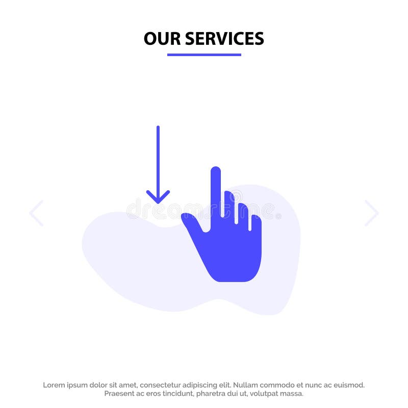 Our Services Down, Finger, Gesture, Gestures, Hand Solid Glyph Icon Web ...
