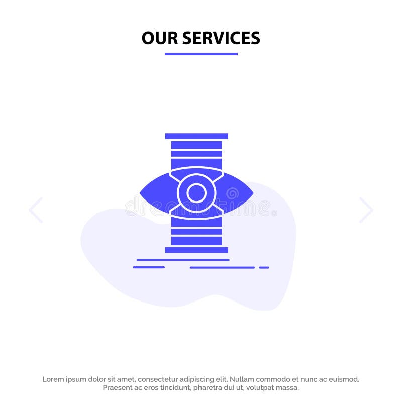 Our Services Eye, Success, Focus, Optimize Solid Glyph Icon Web Card ...