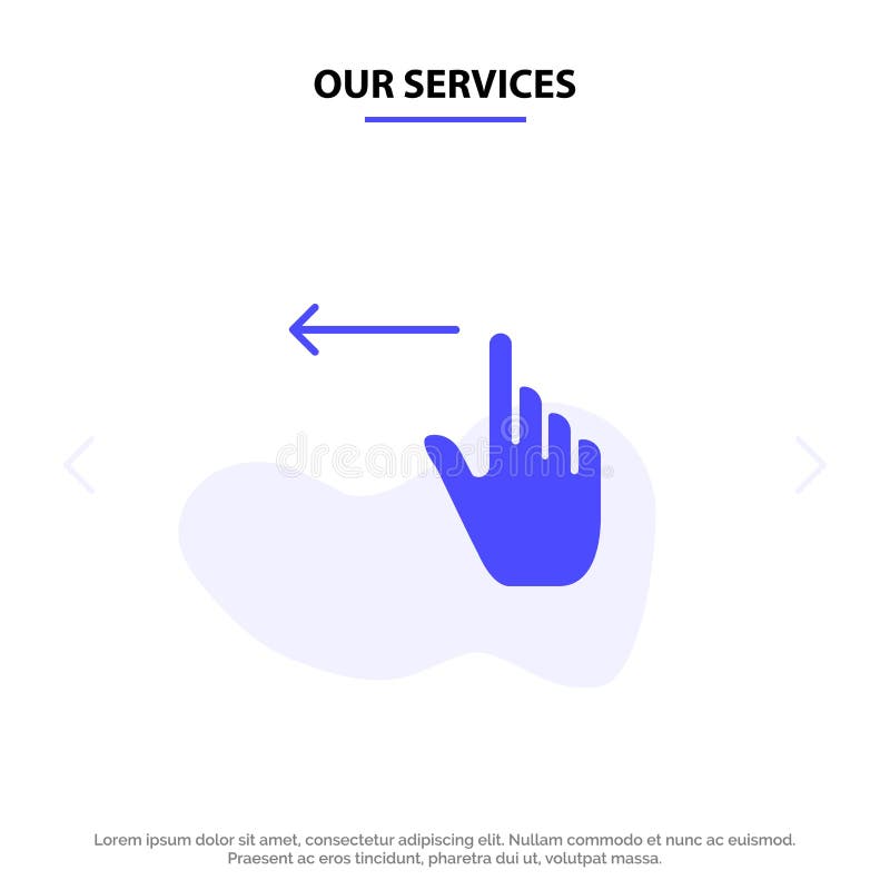 Our Services Finger, Gestures, Hand, Left Solid Glyph Icon Web Card ...