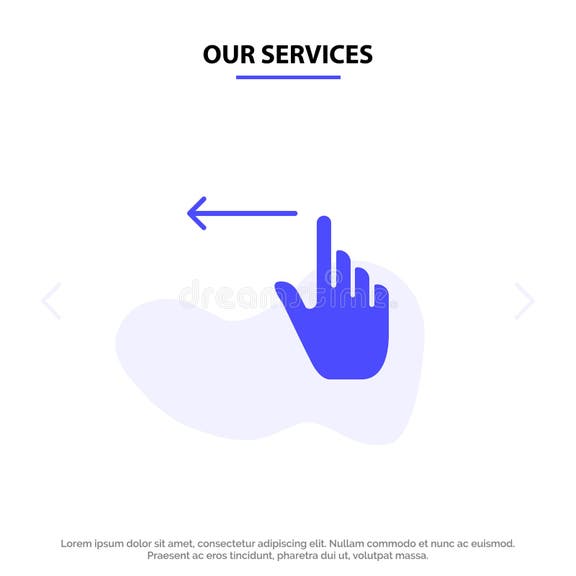 Our Services Finger, Gestures, Hand, Left Solid Glyph Icon Web Card ...