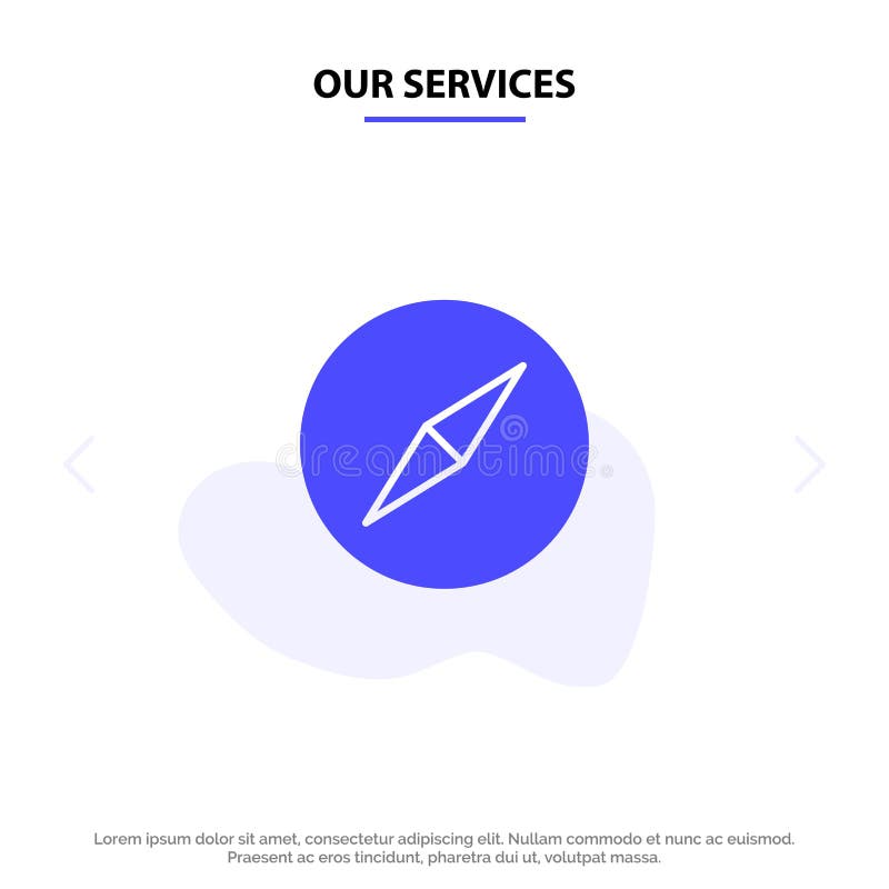 Our Services Instagram, Compass, Navigation Solid Glyph Icon Web Card ...
