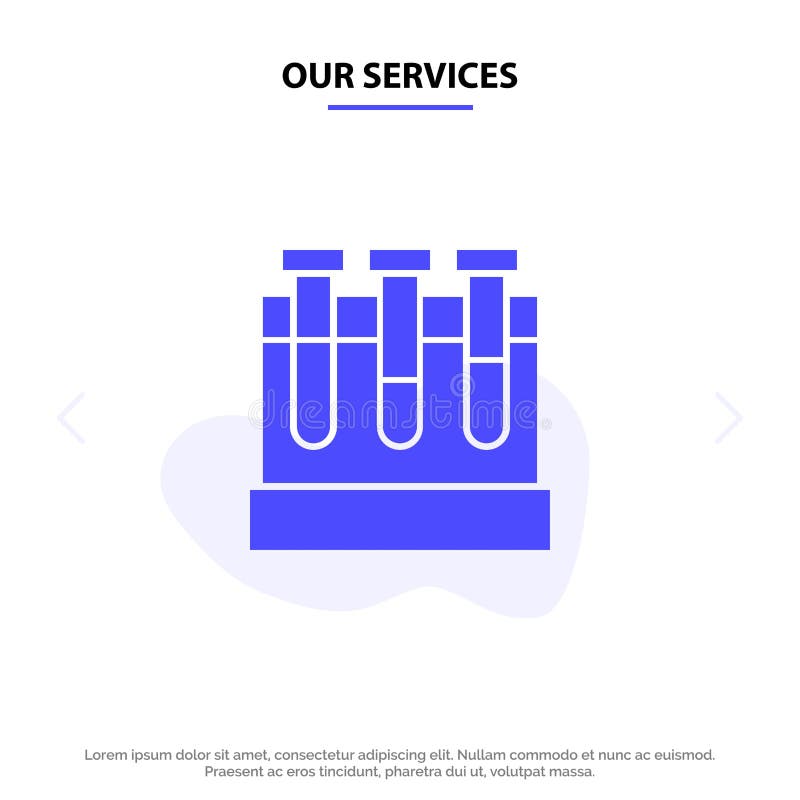 Our Services Lab, Tubs, Test, Education Solid Glyph Icon Web Card ...