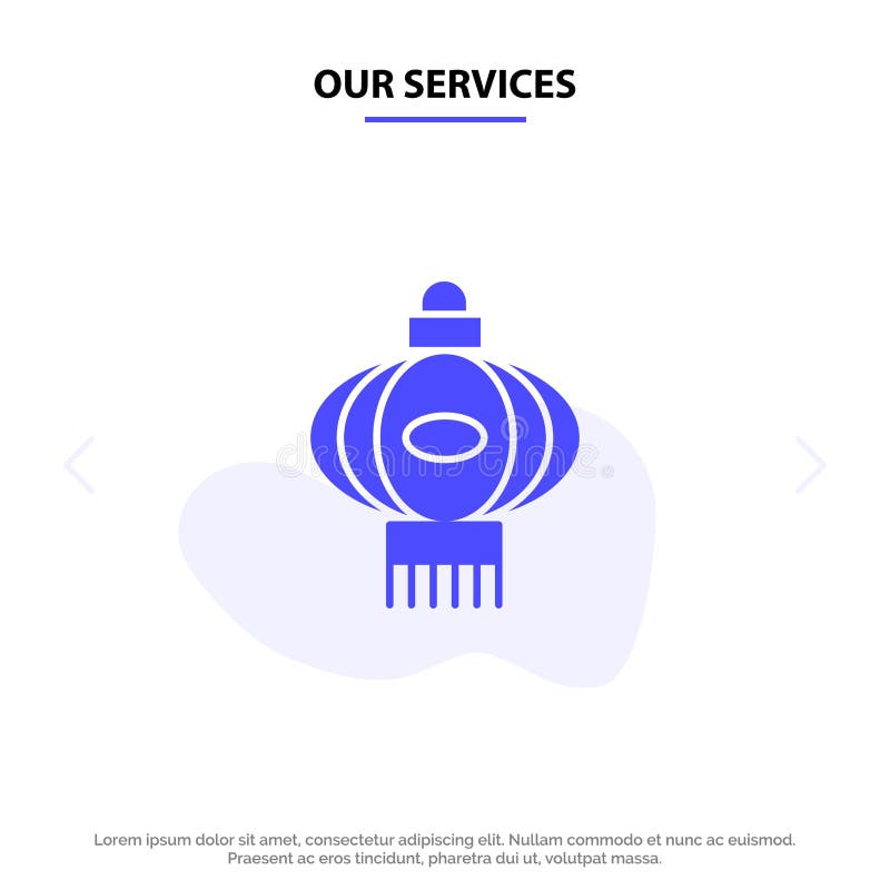 Our Services Lantern, Light, China, Chinese Solid Glyph Icon Web Card ...