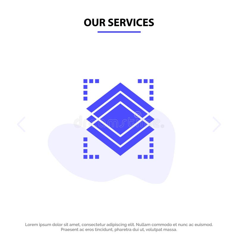 Our Services Layers, Object, Layer, Server Solid Glyph Icon Web Card ...
