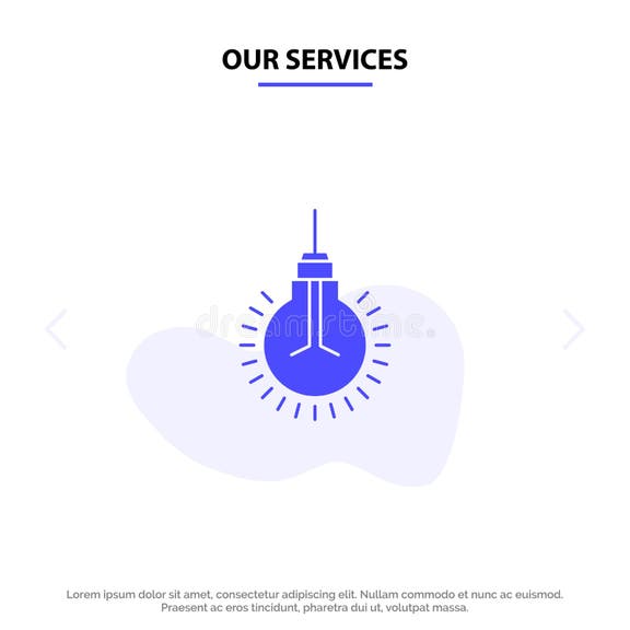 Our Services Light, Bulb, Idea, Tips, Suggestion Solid Glyph Icon Web ...