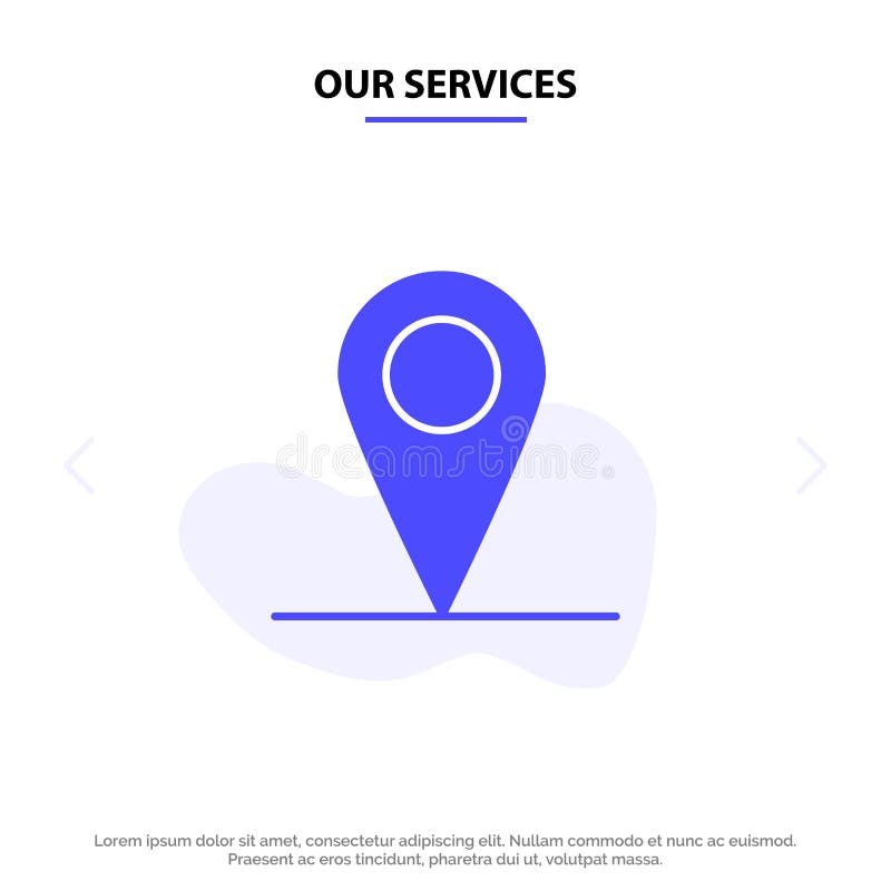 Our Services Location, Map, Interface Solid Glyph Icon Web Card ...