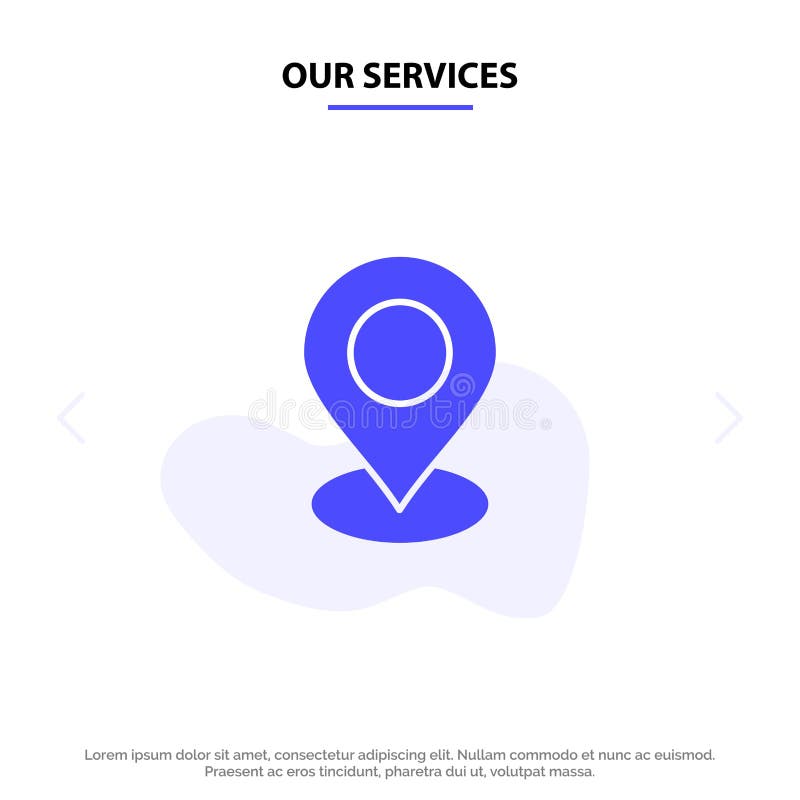 Our Services Location, Map, Marker, Pin Solid Glyph Icon Web Card ...