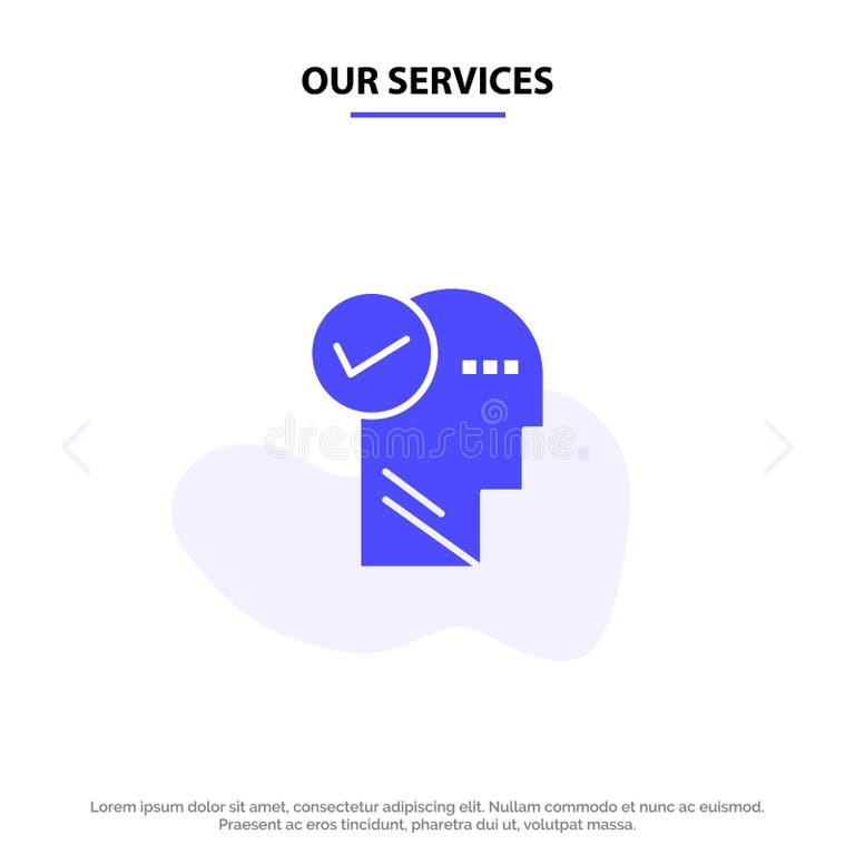 Our Services Mind, Head, Solution, Thinking Solid Glyph Icon Web Card ...