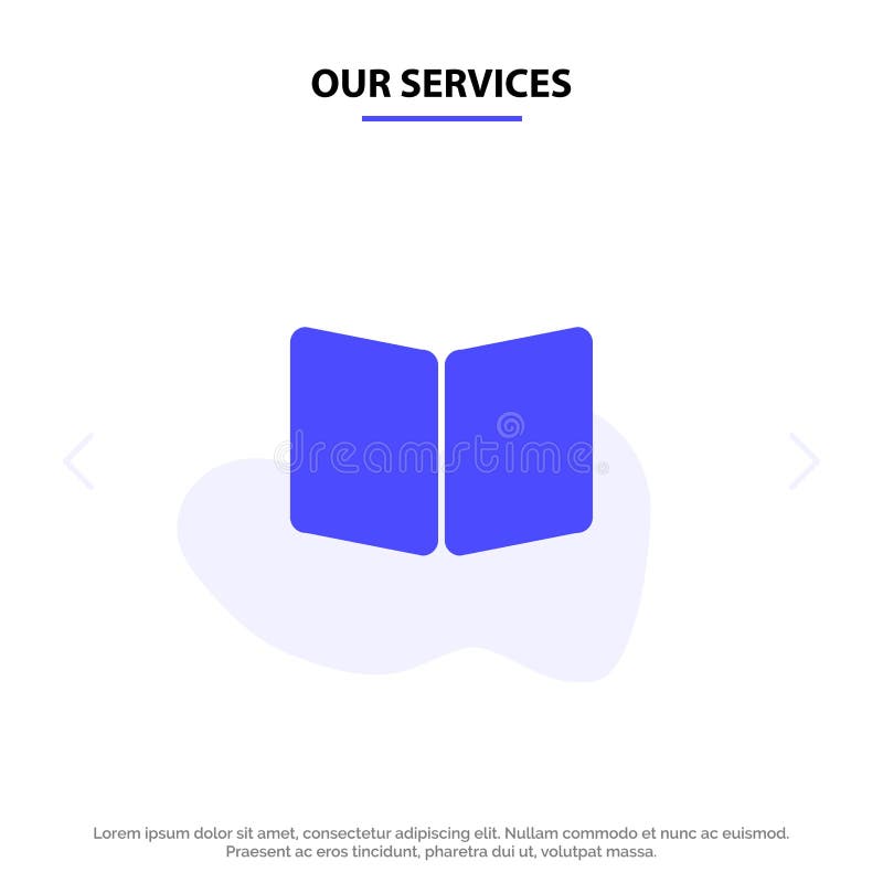 Our Services Open, Book, Page, Layout, Cover Solid Glyph Icon Web Card ...
