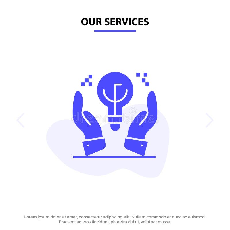 Our Services Protected Ideas, Business, Idea, Hand Solid Glyph Icon Web ...