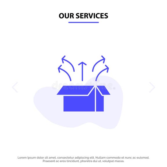 Our Services Release, Box, Launch, Open Box, Product Solid Glyph Icon ...