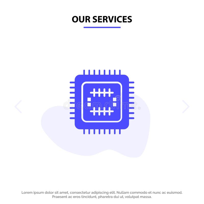 Our Services System, Tech, Technology, Cpu Solid Glyph Icon Web Card ...
