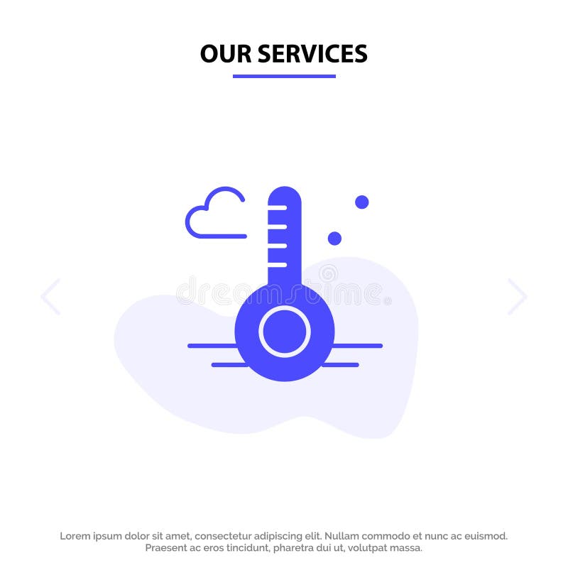 Our Services Temperature, Thermometer, Weather, Spring Solid Glyph Icon ...