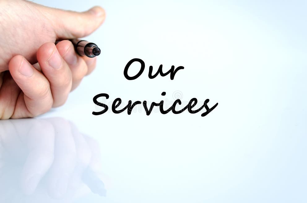 Our services text concept stock photo. Image of assistant - 88893424