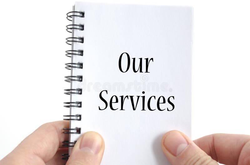 Our services text concept stock photo. Image of assistant - 88893424