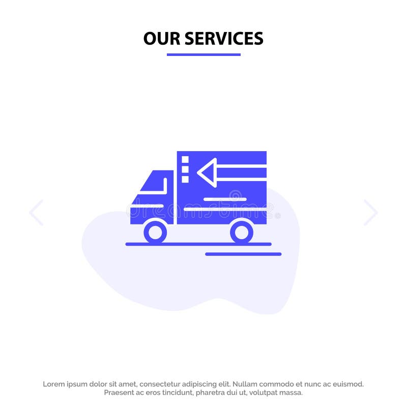 Our Services Truck, Delivery, Goods, Vehicle Solid Glyph Icon Web Card ...