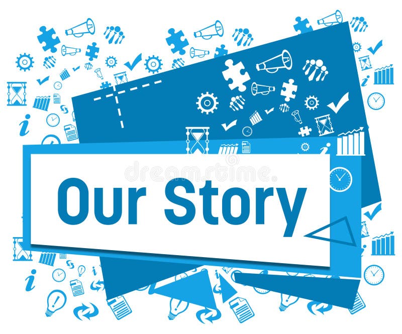 Our Story Blue Business Symbols Circles Triangle Text Stock ...