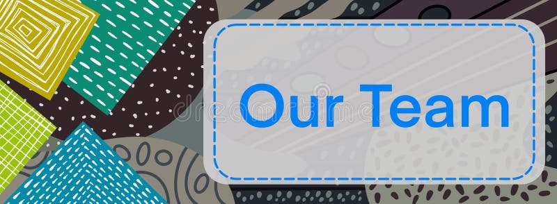 Our Team Colorful Grey Abstract Design Elements Text Horizontal Stock ...