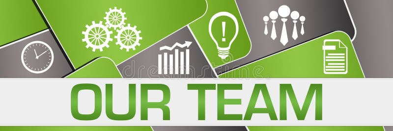 Our Team Green Blue Rotated Squares Stock Illustration - Illustration ...