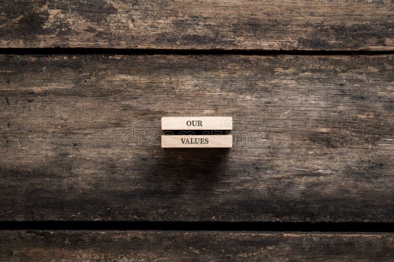 Core Values Sign Written on Two Stacked Wooden Pegs Stock Image - Image ...