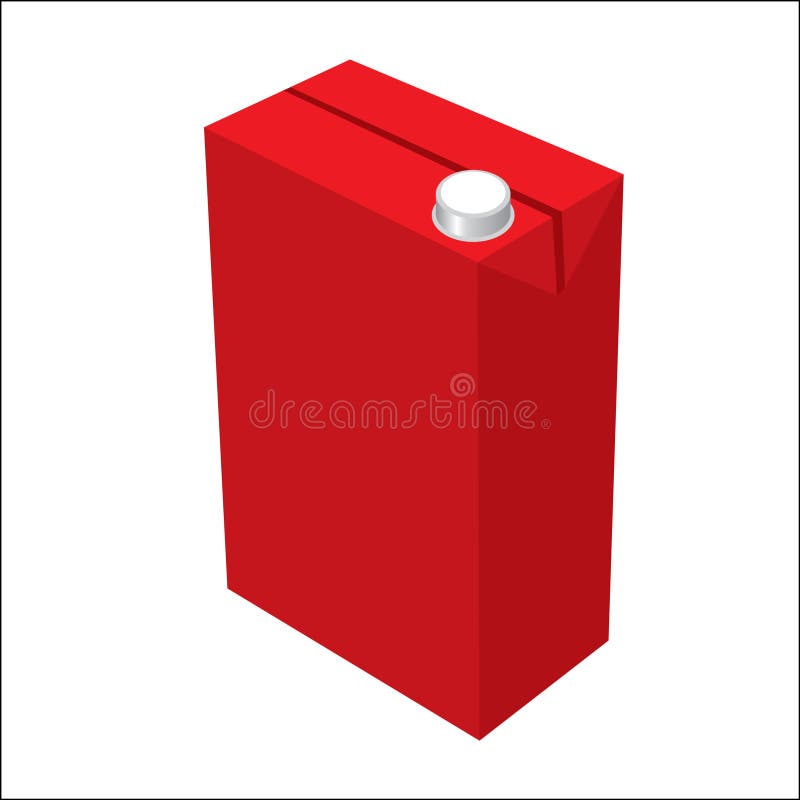 Red milk box icon graphic stock illustration. Illustration of cargo ...