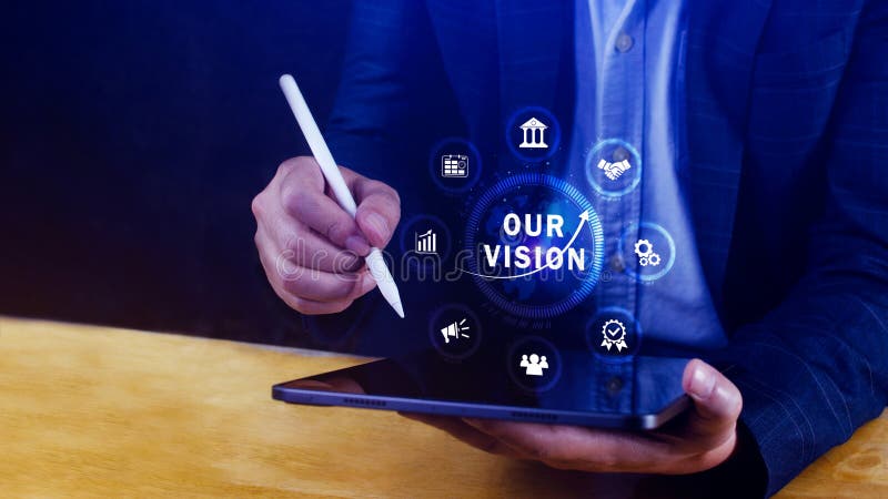 Our Vision, Business, Technology, Internet and Network Concept. Virtual ...