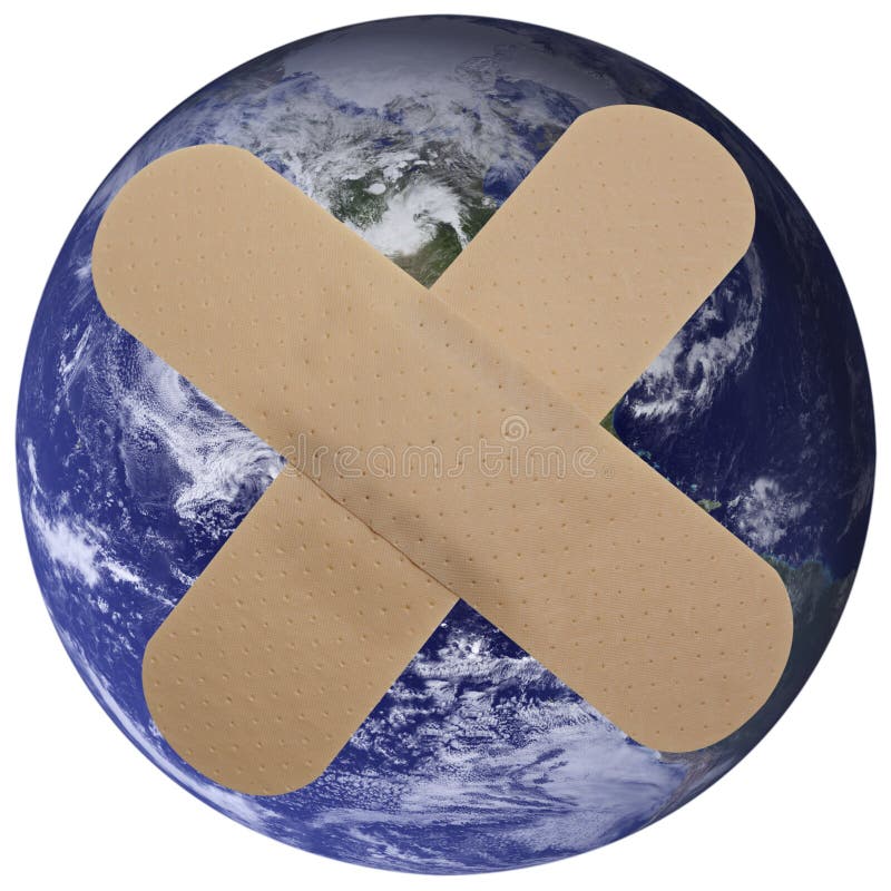 Our World is Plastered! (nasa Imagery) Stock Image - Image of bandage ...