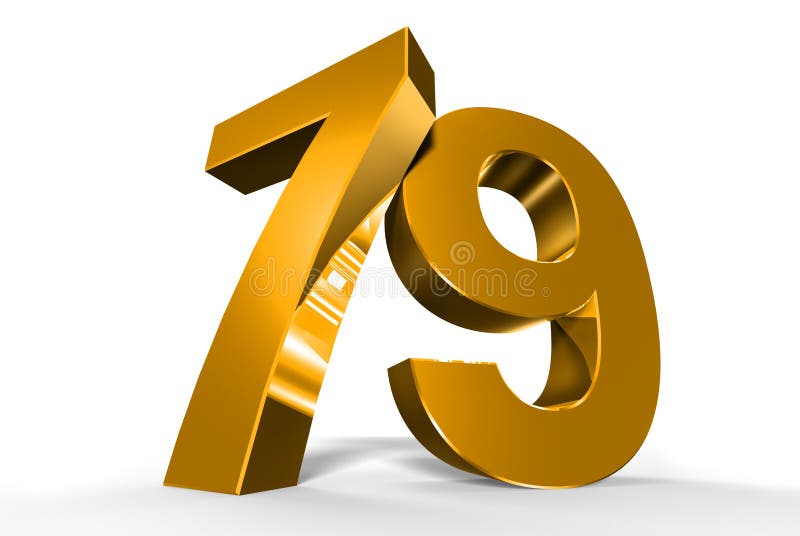 79 ouro 3D ilustração stock. Illustration of metal, ouro - 135776103