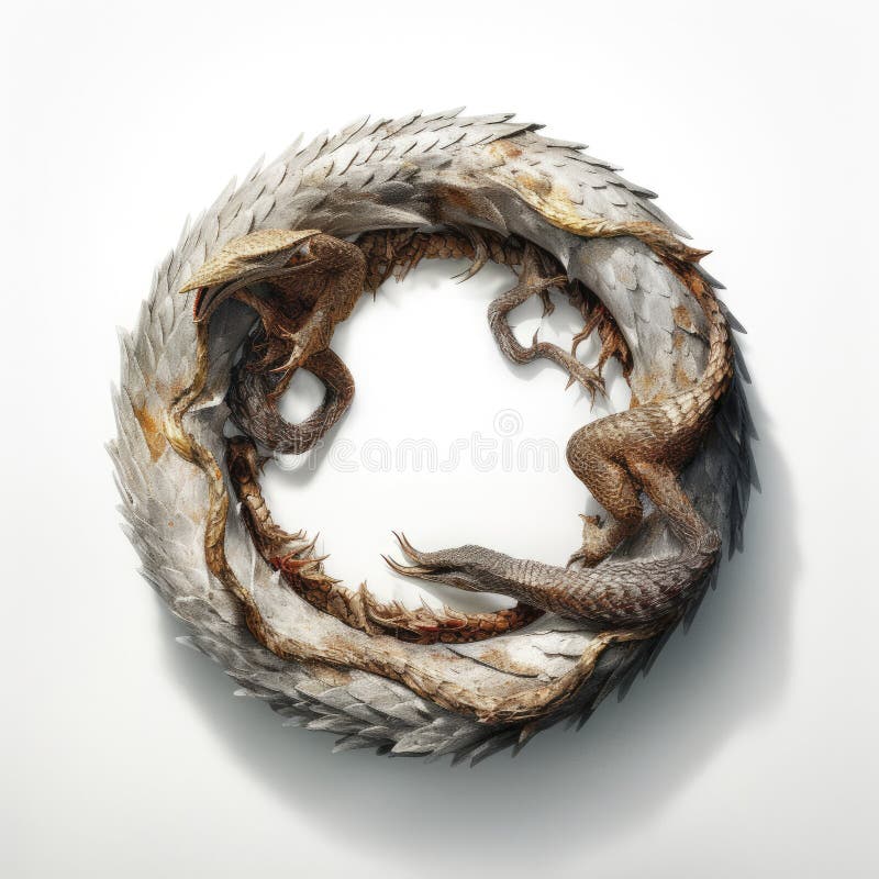 Ouroboros Dragon Symbol Stock Illustrations – 151 Ouroboros Dragon ...