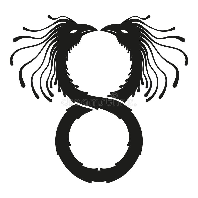 Fire Symbol Of Infinity On Black Background Stock Vector - Illustration ...