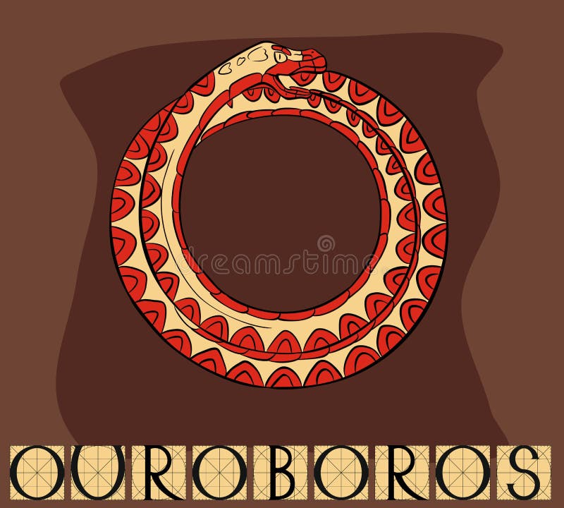 Ouroboros with title stock vector. Illustration of recreating - 50532148