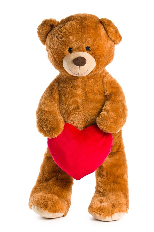 Ours De Nounours Avec Le Coeur Rouge Image stock - Image du simple ...