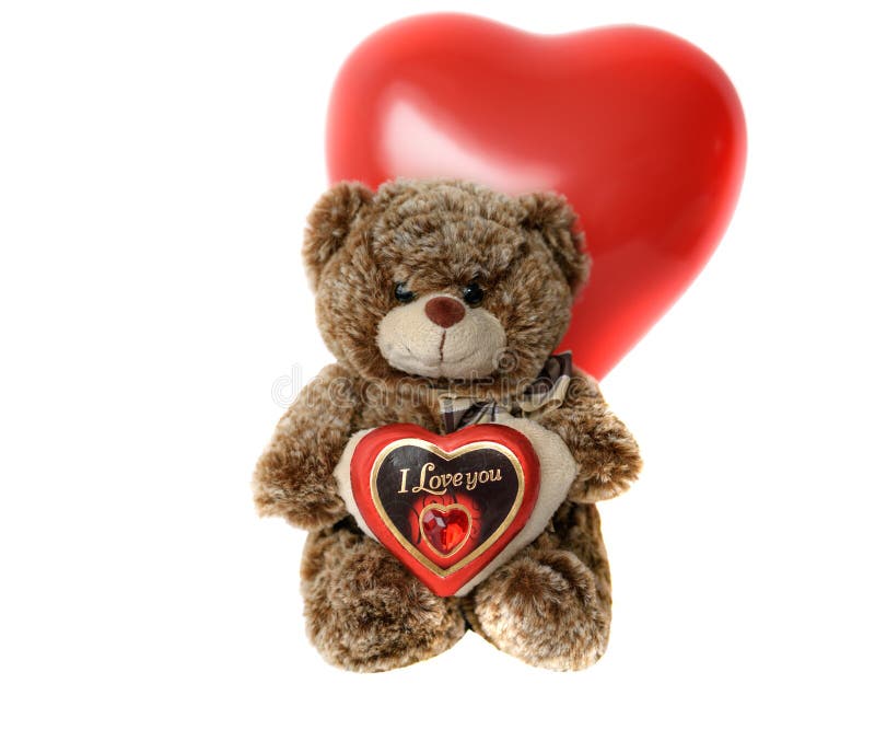 Ours De Nounours Mignon Avec Le Coeur Rouge Photo stock - Image du ...