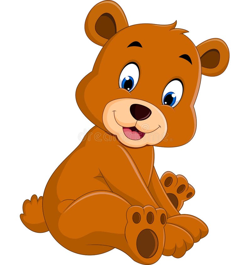 Dessin animé drôle d'ours illustration de vecteur. Illustration du ...