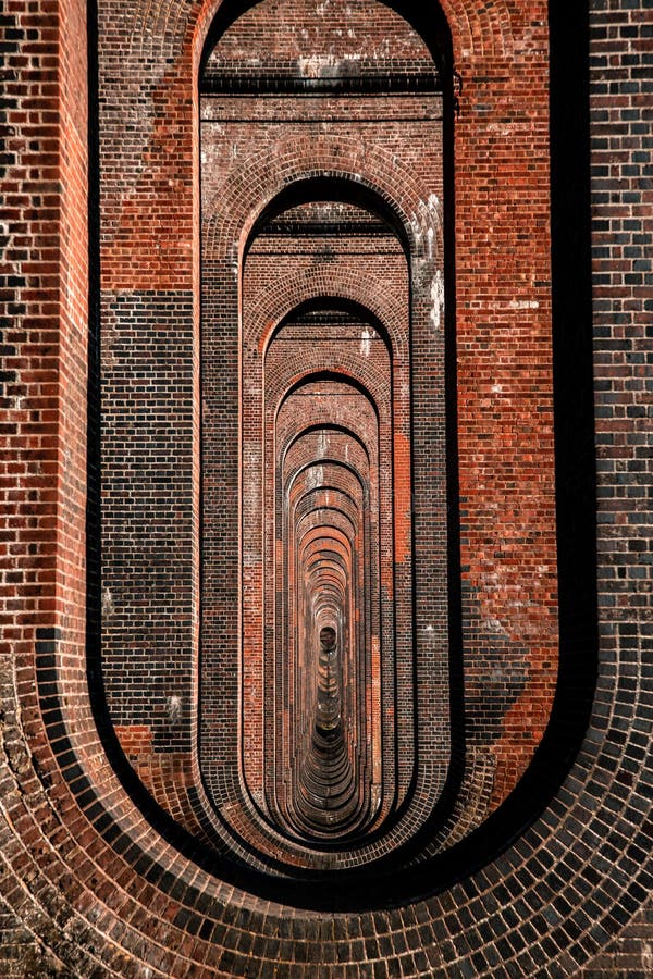 Ouse Valley Viaduct - Symmetrical Look Down the Centre of the Ouse ...