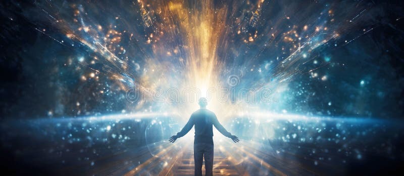 Out-of-body experience man stock illustration. Illustration of mental ...