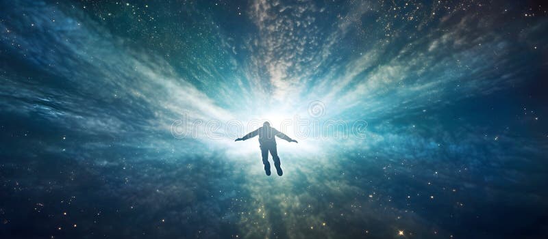 Out-of-body experience man stock illustration. Illustration of second ...