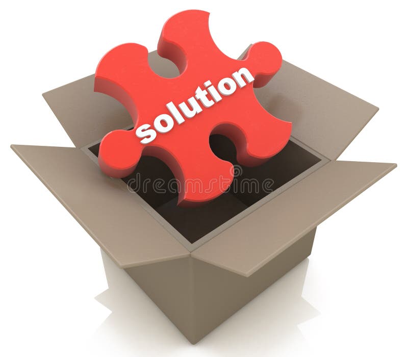 Overcome Problem with Solution Stock Illustration - Illustration of ...