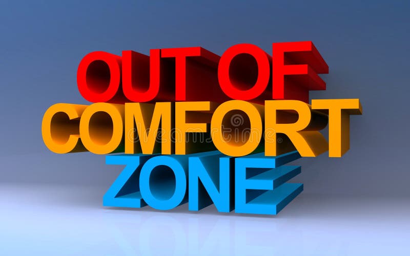 Out of Comfort Zone on Blue Stock Illustration - Illustration of ...