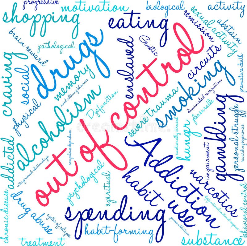 Out of Control Word Cloud stock vector. Illustration of habit - 103078962