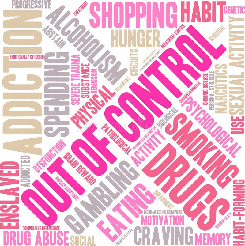 Out of Control Word Cloud stock vector. Illustration of circuits ...