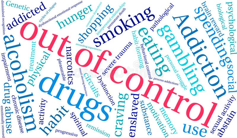 Out of Control Word Cloud stock illustration. Illustration of ...