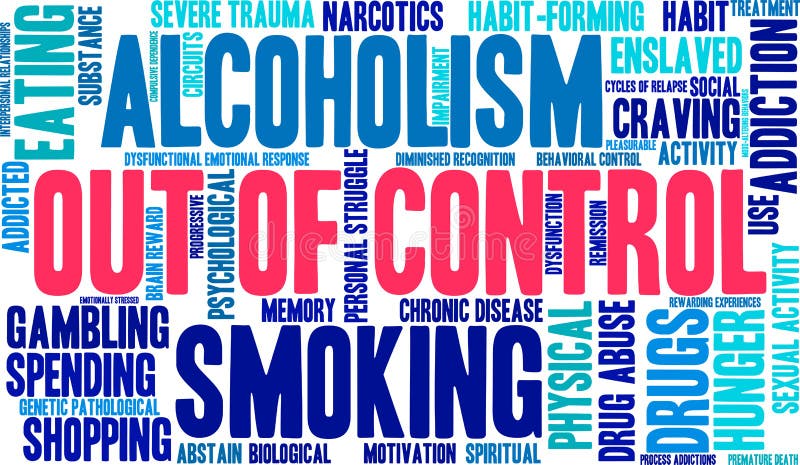 Out of Control Word Cloud stock illustration. Illustration of ...