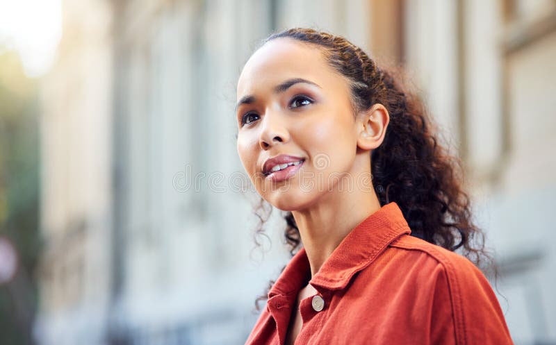Out and about for the Day. Shot of a Young Woman Exploring the City ...
