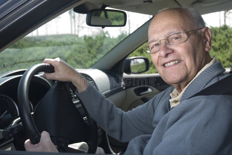 Elderly driver stock image. Image of gray, grandfather - 476543